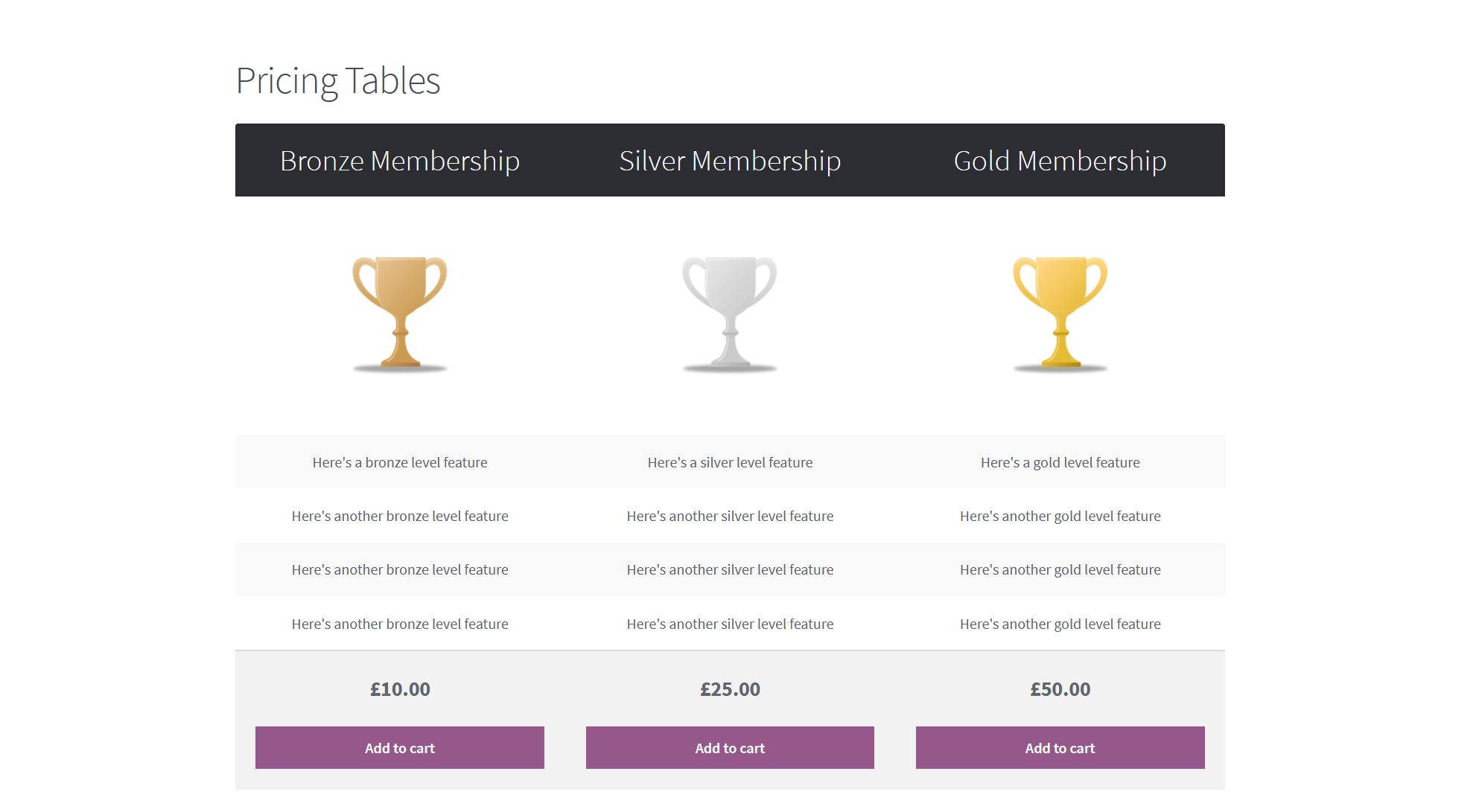 WooCommerce Pricing Table & Price Matrix Plugin